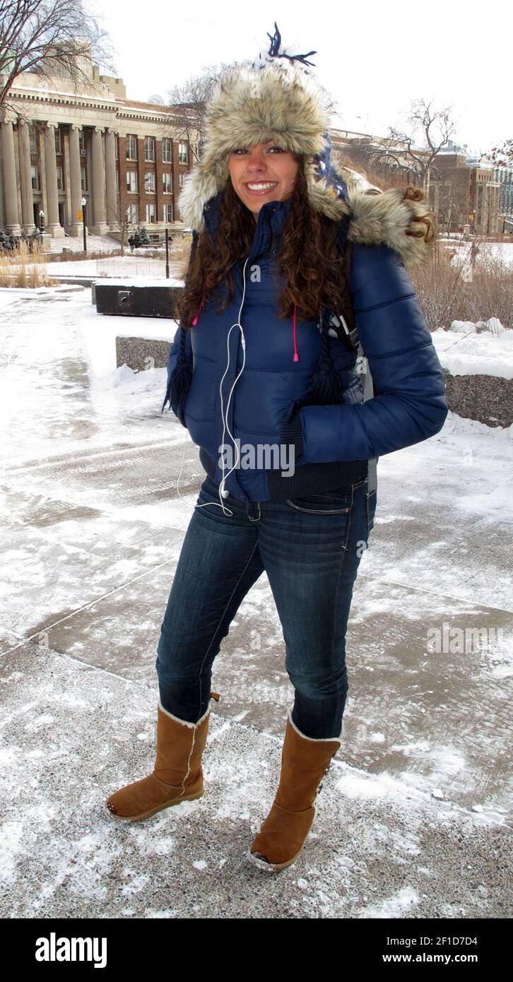 Margo Winter shows off her bundled-up style at the University of ...