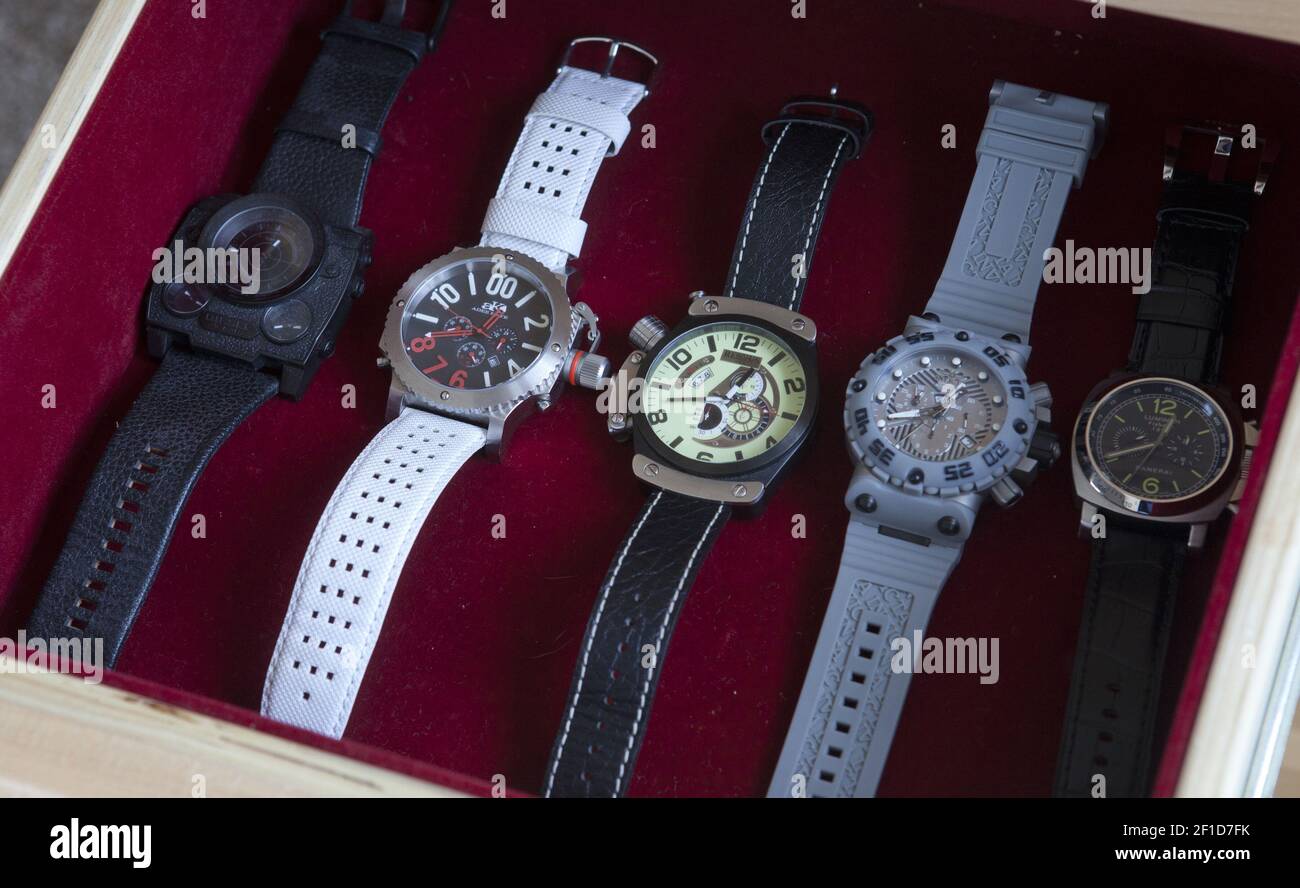 Some of the timepieces in the collection of Tim Paulsen, of Pacifica ...