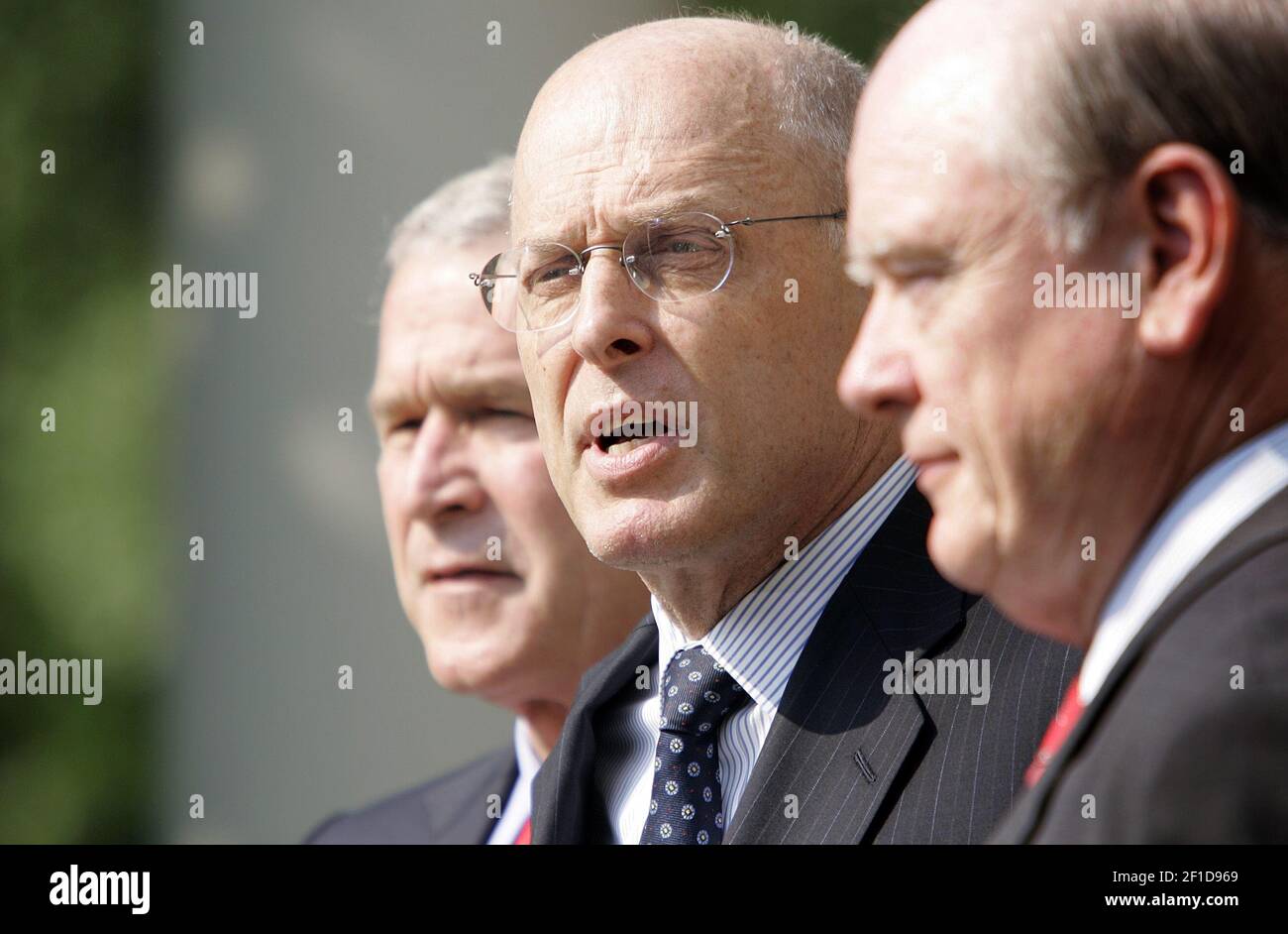 President George Bush introduces Goldman Sachs Chairman and CEO Henry ...