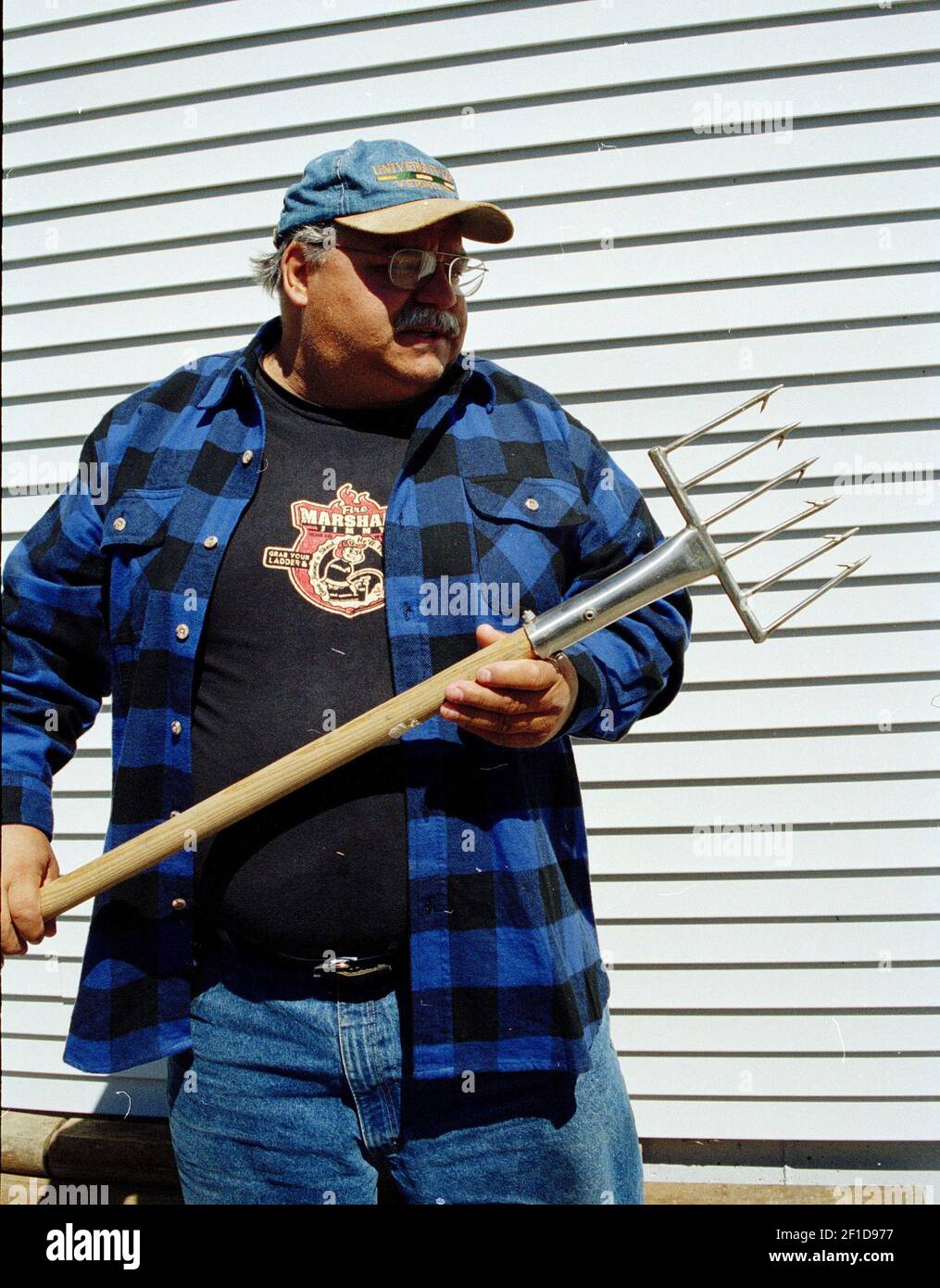 David Gardner of South Hero, Vermont, shows off the gleaming metal ...