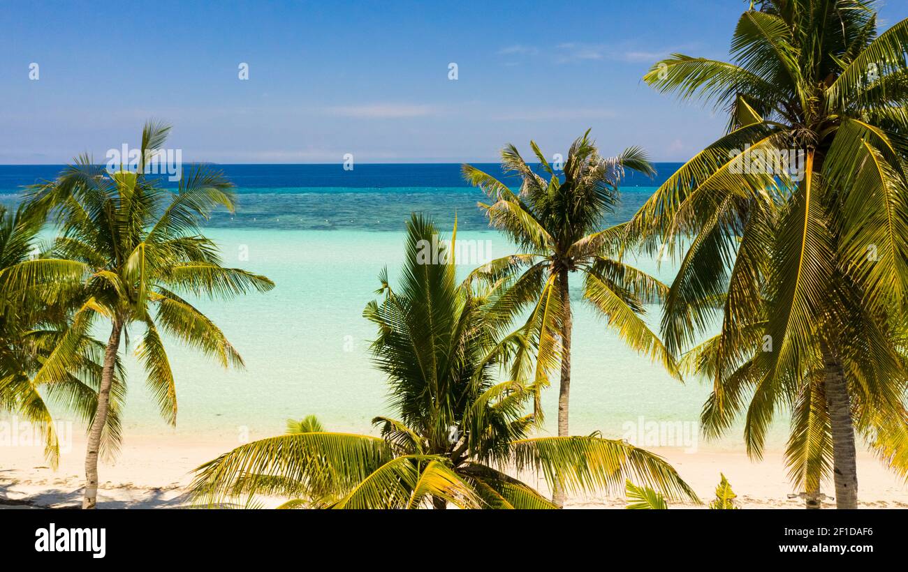 Tropical landscape: beautiful beach and tropical sea. Panglao island ...