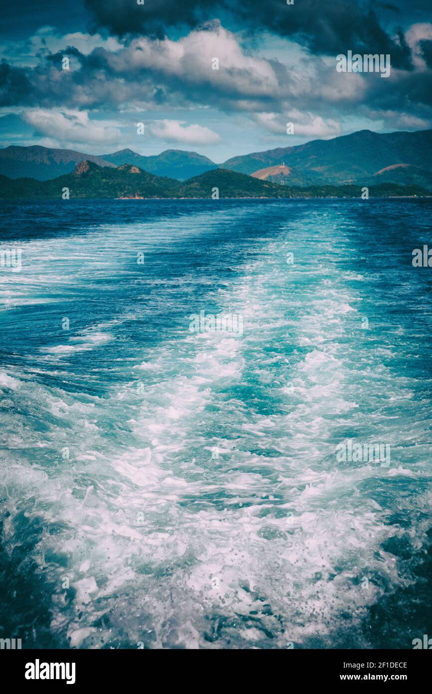 A view from boat and the pacific ocean Stock Photo - Alamy