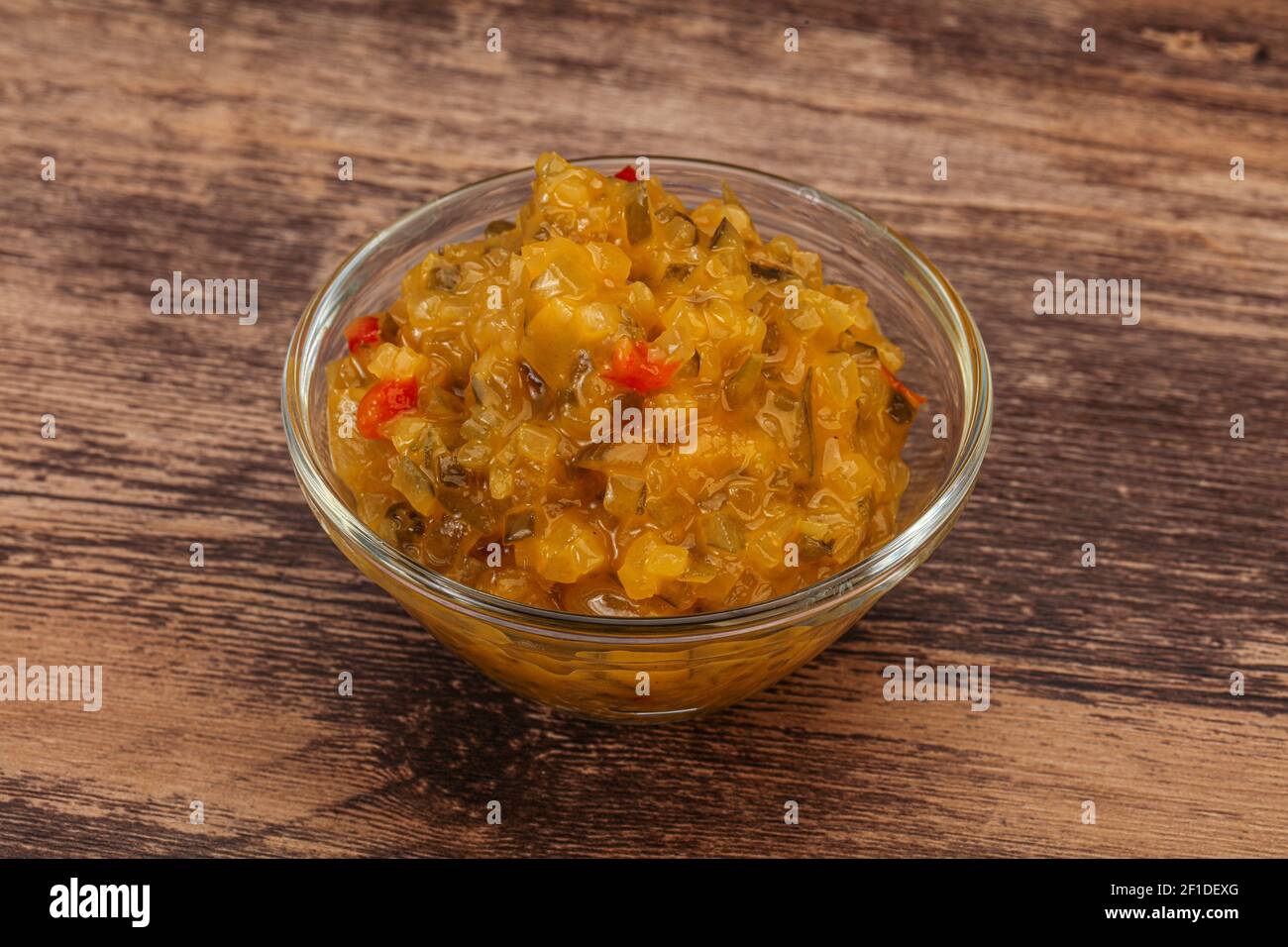 Relish sauce with cucumbers and mustard seeds Stock Photo - Alamy