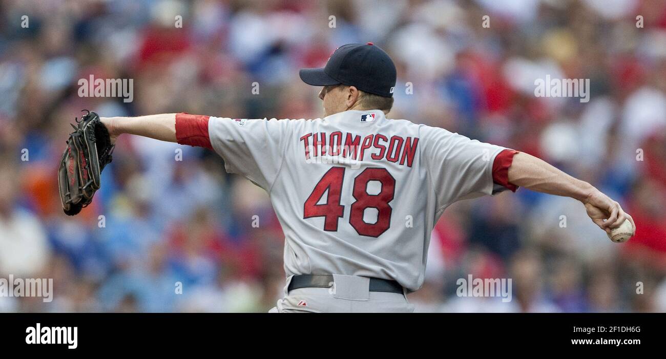 St. Louis Cardinals relief pitcher Brad Thompson (48) throws in the ...