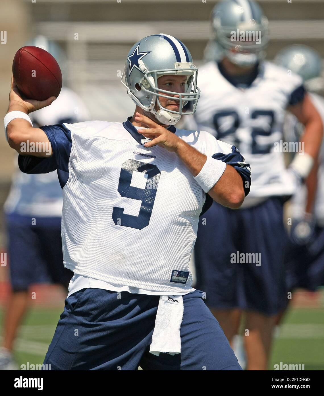 Dallas Cowboys quarterback Tony Romo throws a pass during the Cowboys ...