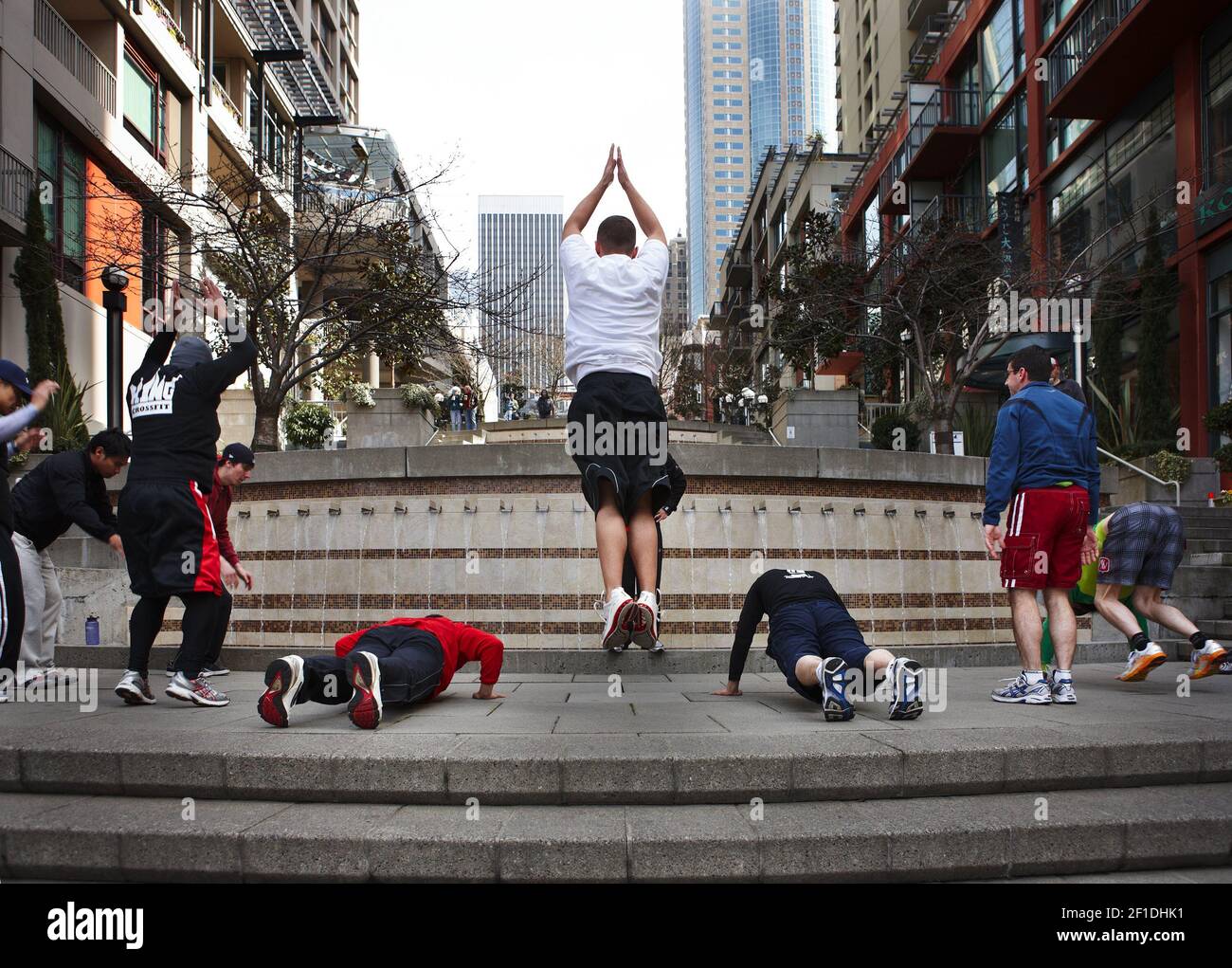 CrossFitters sometimes take to the streets for workouts, as here at ...
