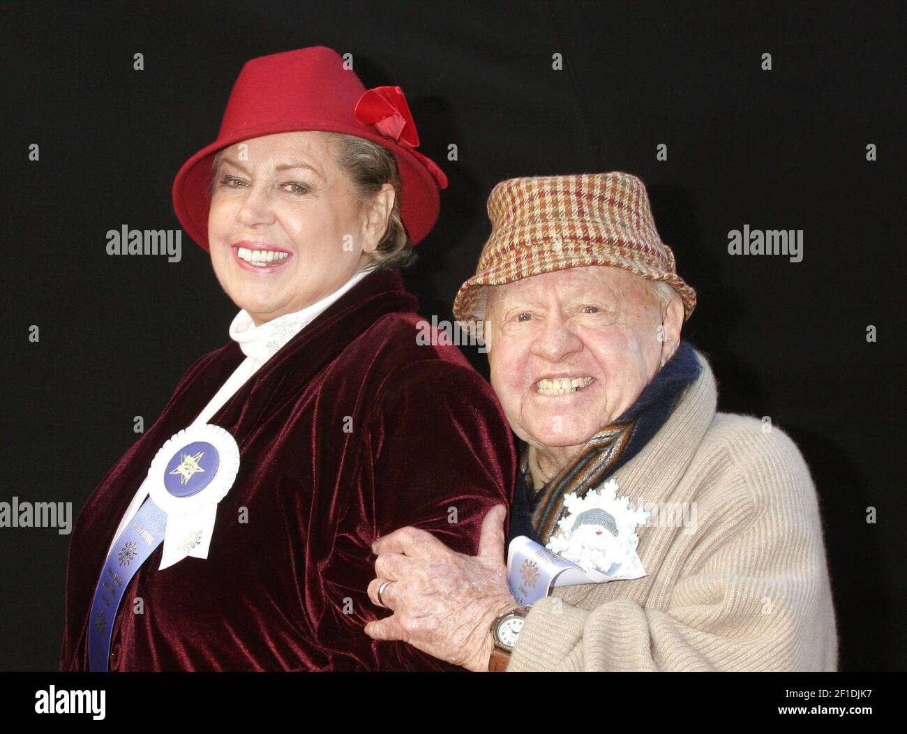 Mickey Rooney & Jan at the annual Hollywood Christmas Parade in ...