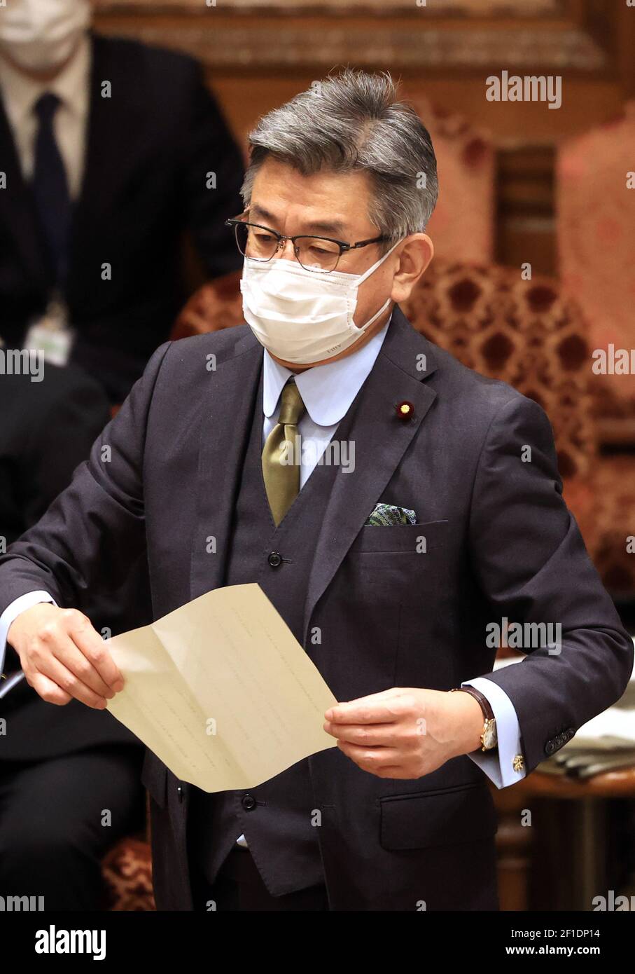 Tokyo, Japan. 8th Mar, 2021. Japanese Internal Affairs and Communications Minister Ryota Takeda ...