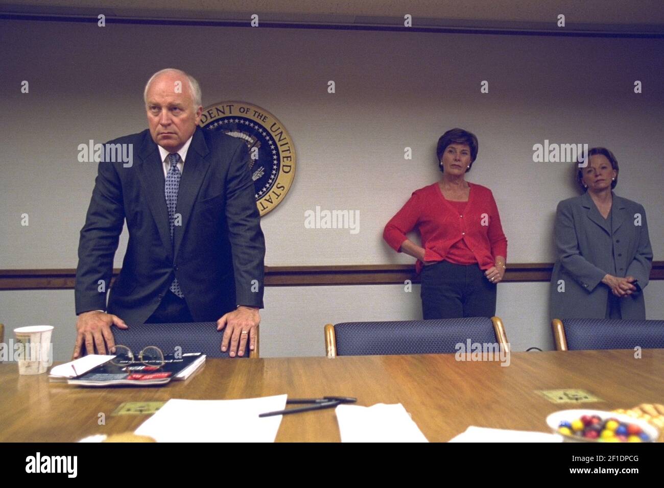 Vice President Cheney with Laura Bush, Lynne Cheney and Senior Staff in ...