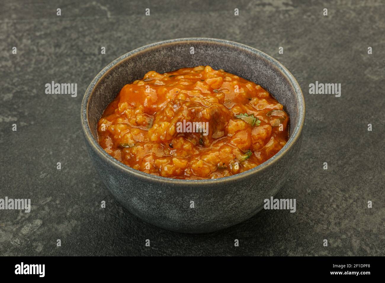 Traditional Georgian Kharcho soup with meat and spices Stock Photo - Alamy