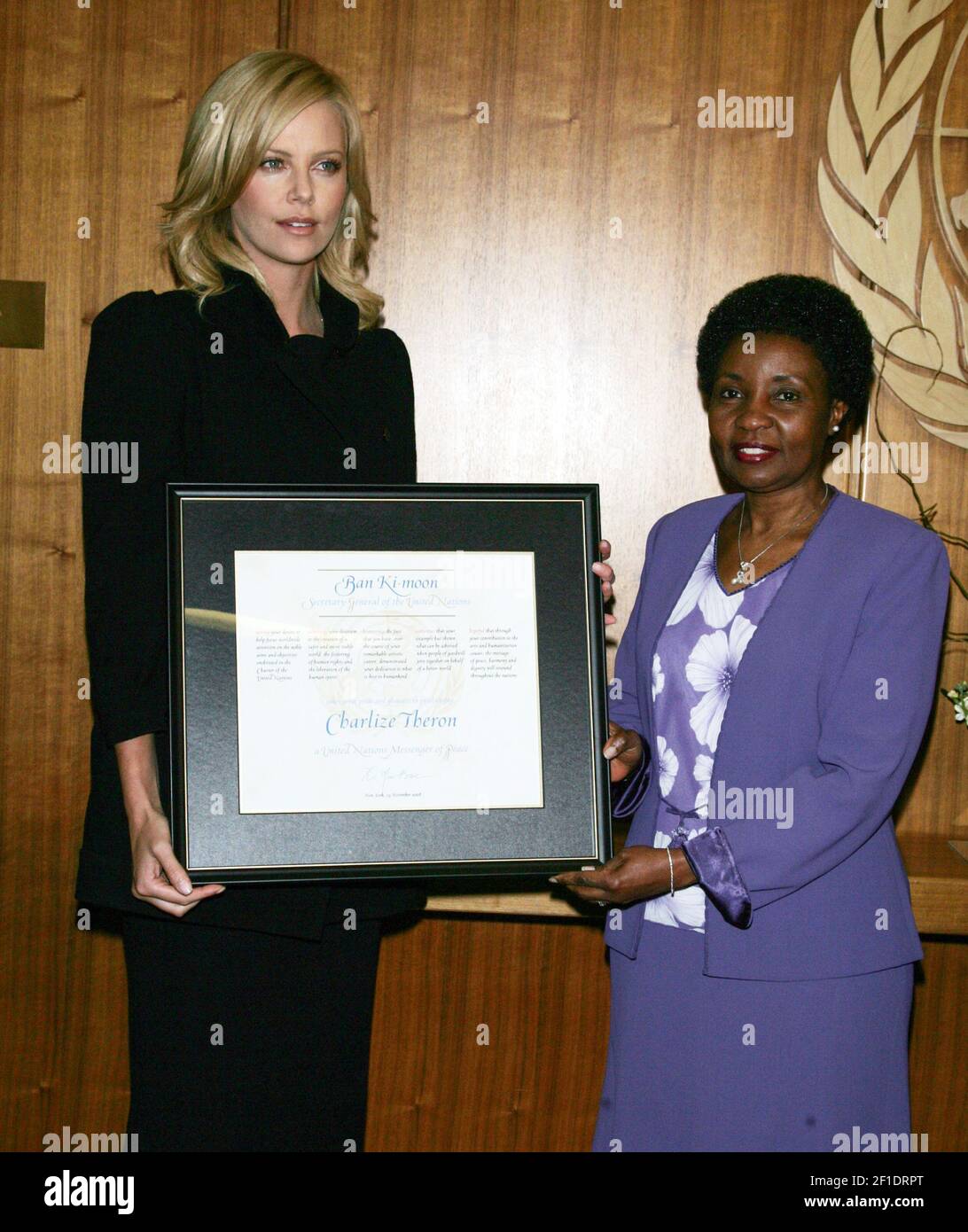 Charlize Theron is inducted as Messenger of Peace by the Deputy ...