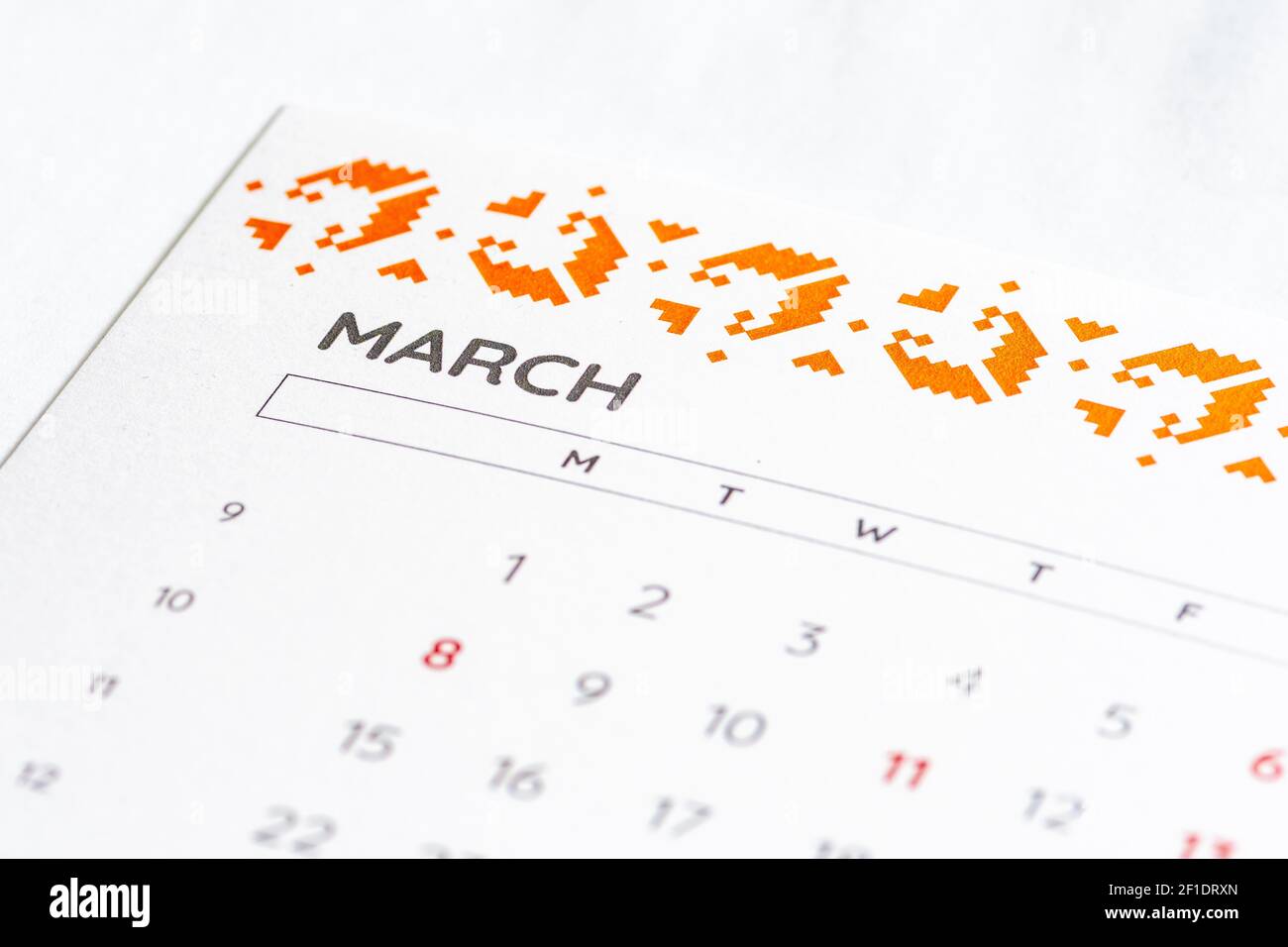 March month calendar hi-res stock photography and images - Alamy