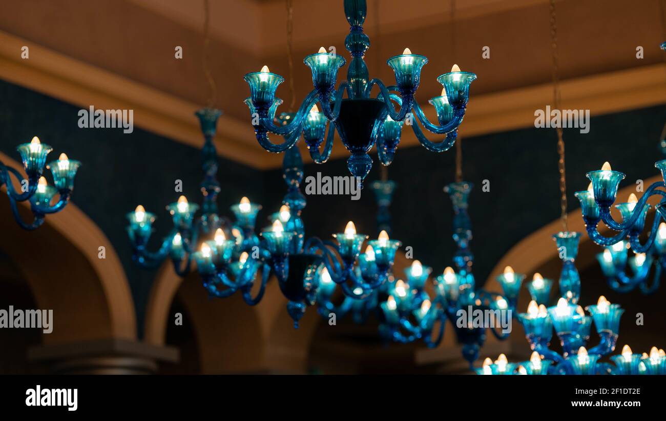 Chandeliers on ceiling in form hi-res stock photography and images - Alamy