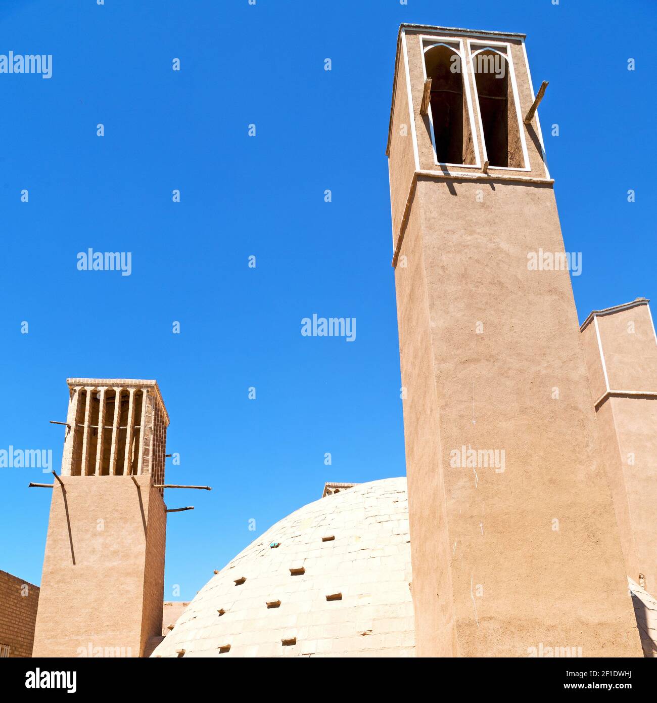In iran yazd the old wind tower Stock Photo - Alamy