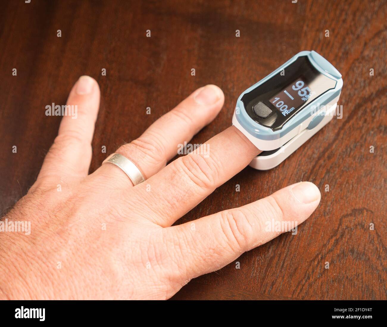 Fingertip Oxygen Sensor Pulse Rate Health Testor Oximeter Stock Photo ...