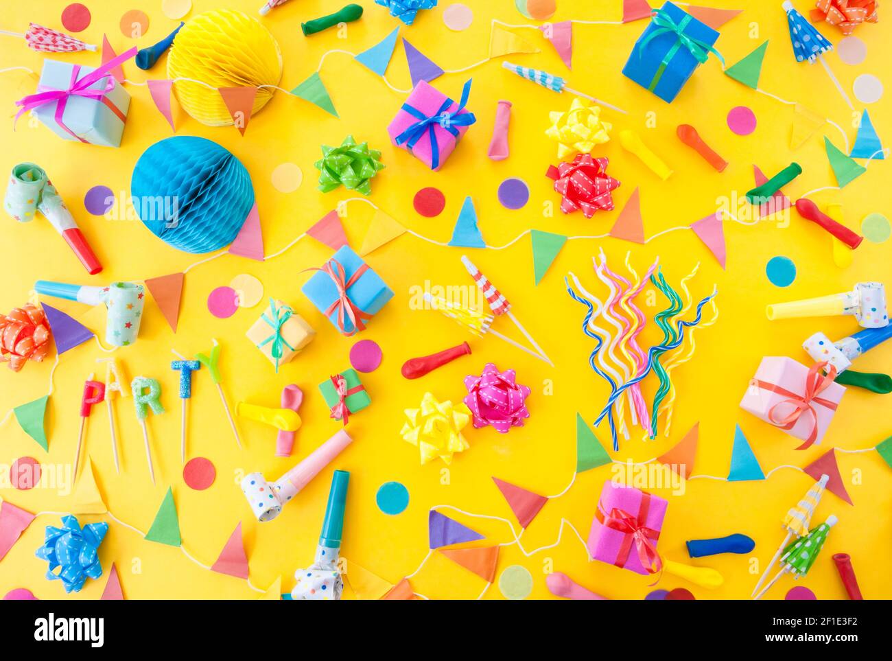 Colorful Party Accessories Stock Photo - Alamy
