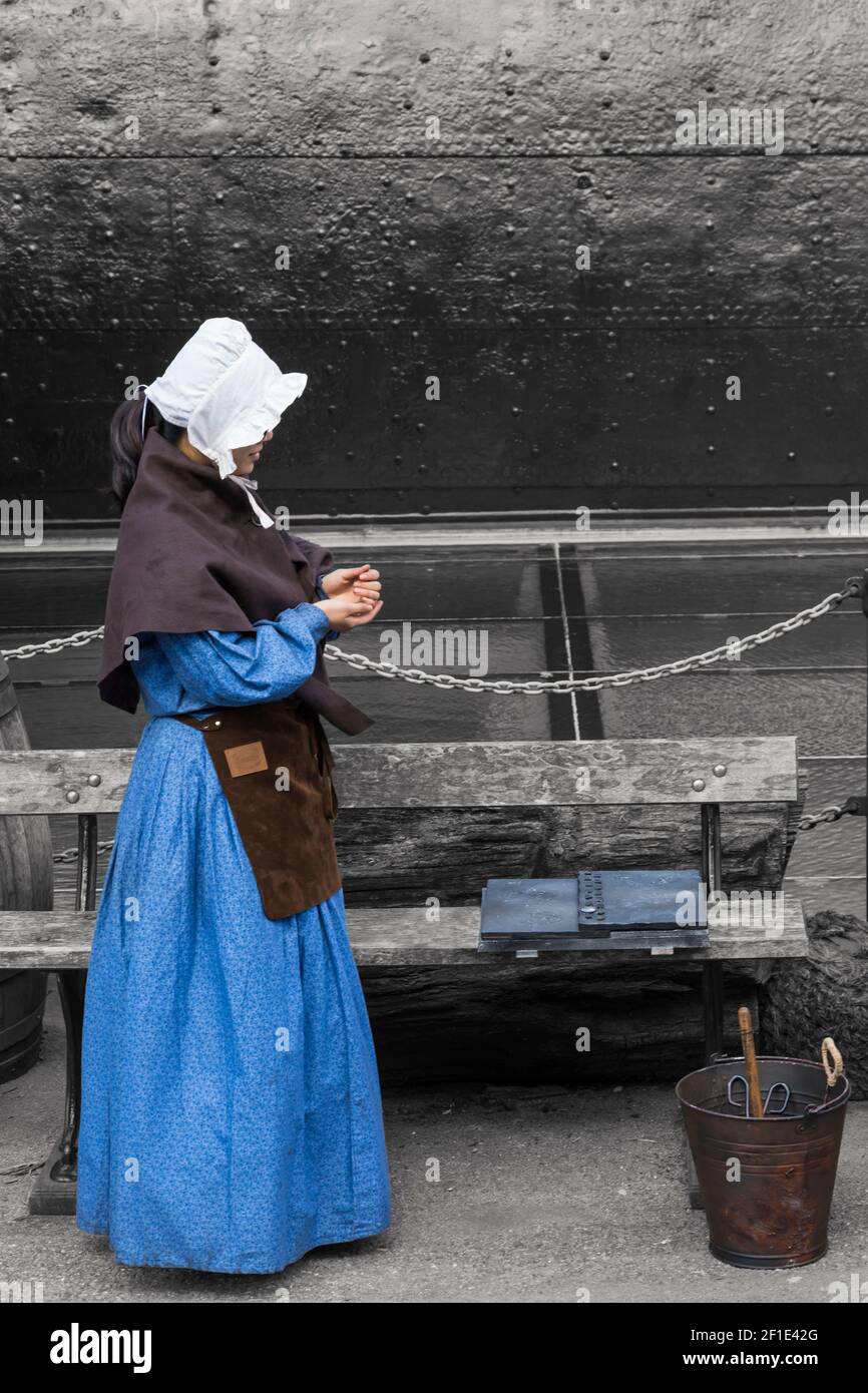 Victorian woman at The Fire & Iron Festival takes place at Brunel's SS ...