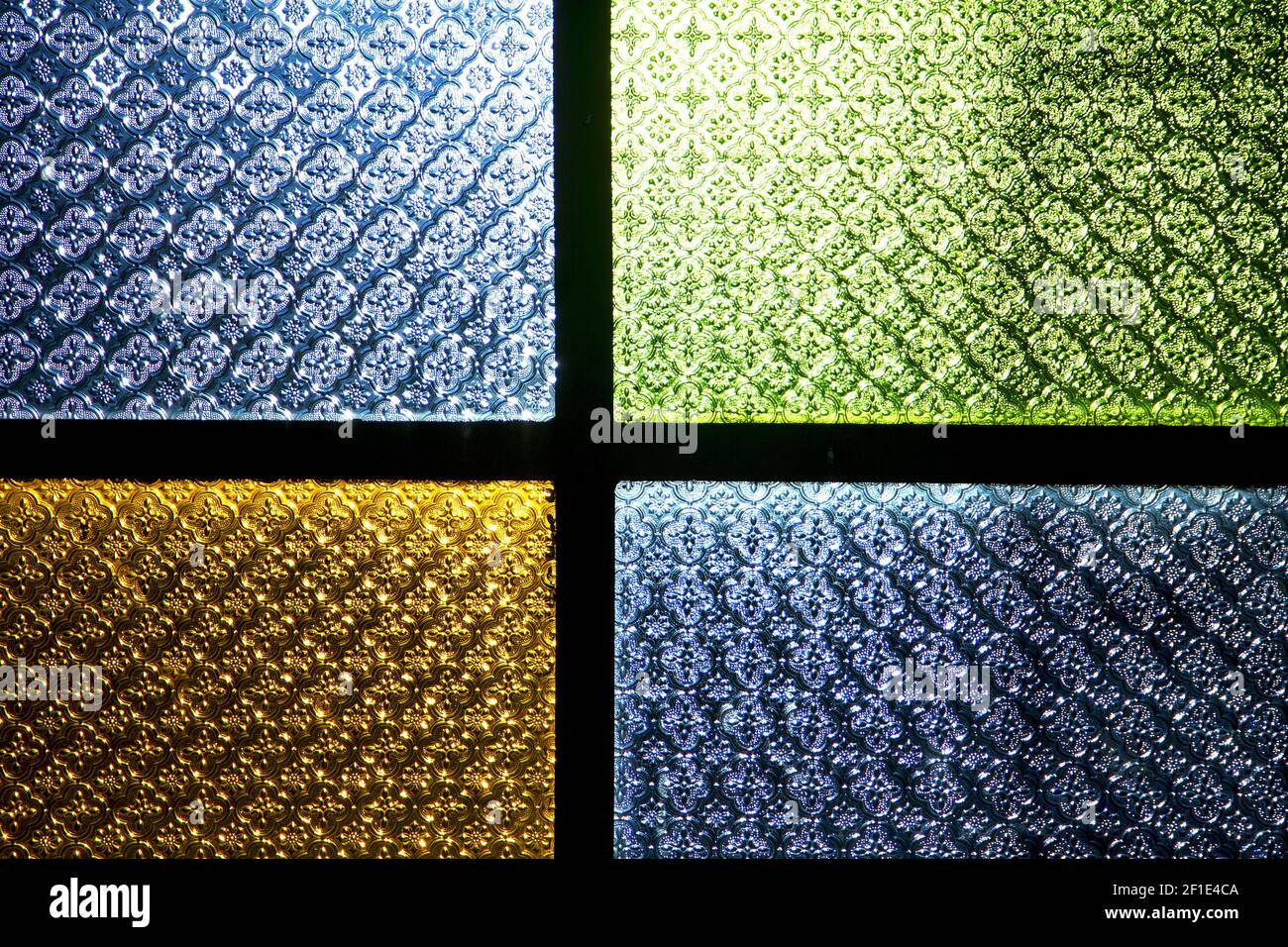 Colorated glass and sun in morocco africa window and light Stock Photo ...