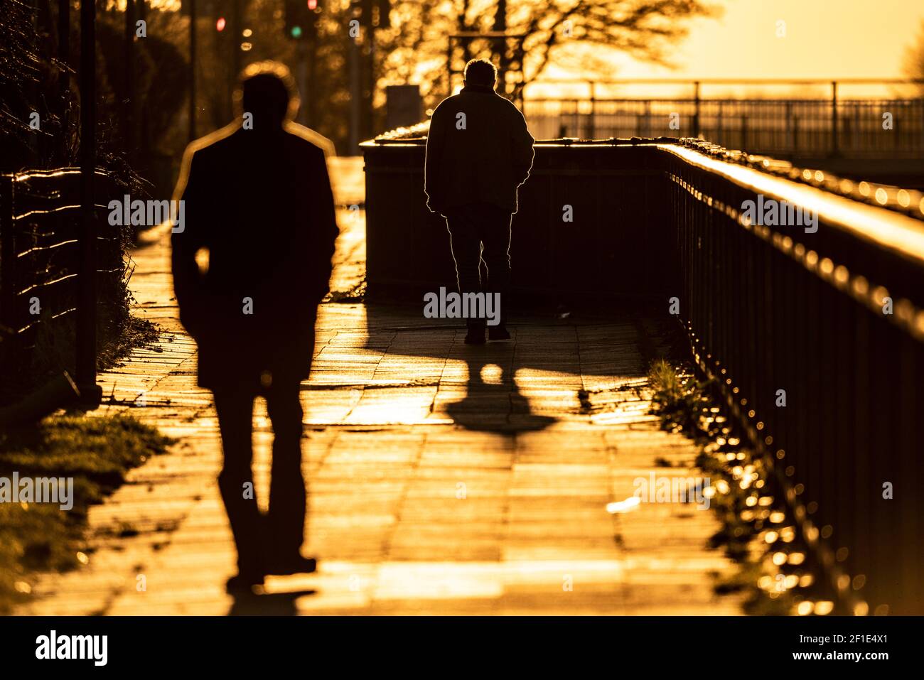 Old Man Walking Alone Sunset High Resolution Stock Photography and ...