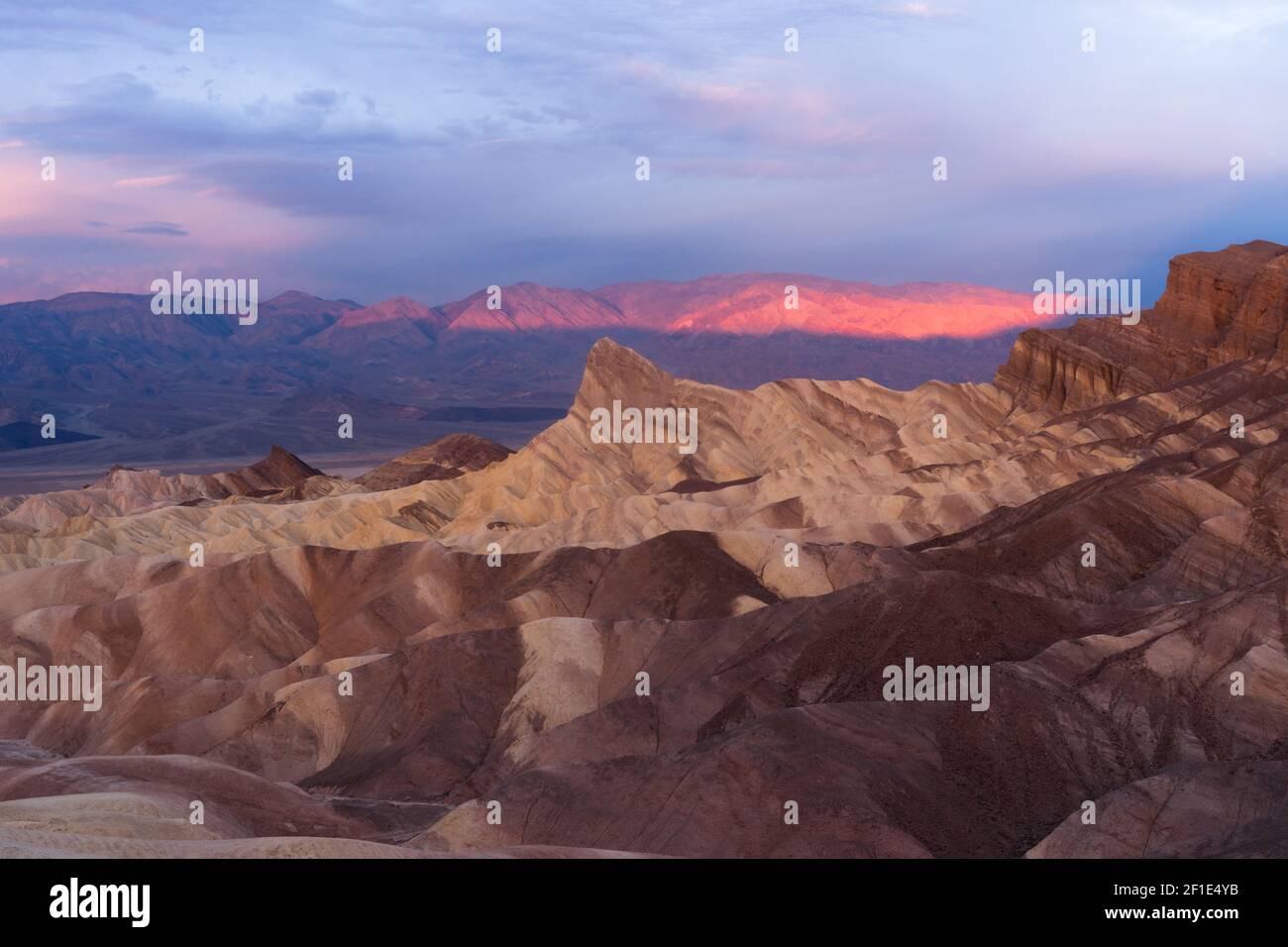 Rugged Badlands Amargosa Mountain Range Death Valley Zabriske Point ...
