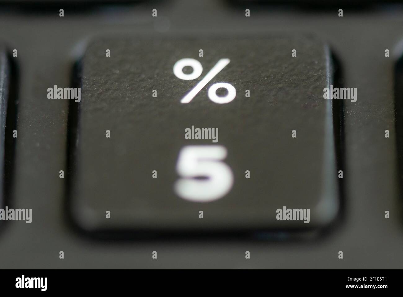 5 and percentage key on a laptop keyboard Stock Photo - Alamy