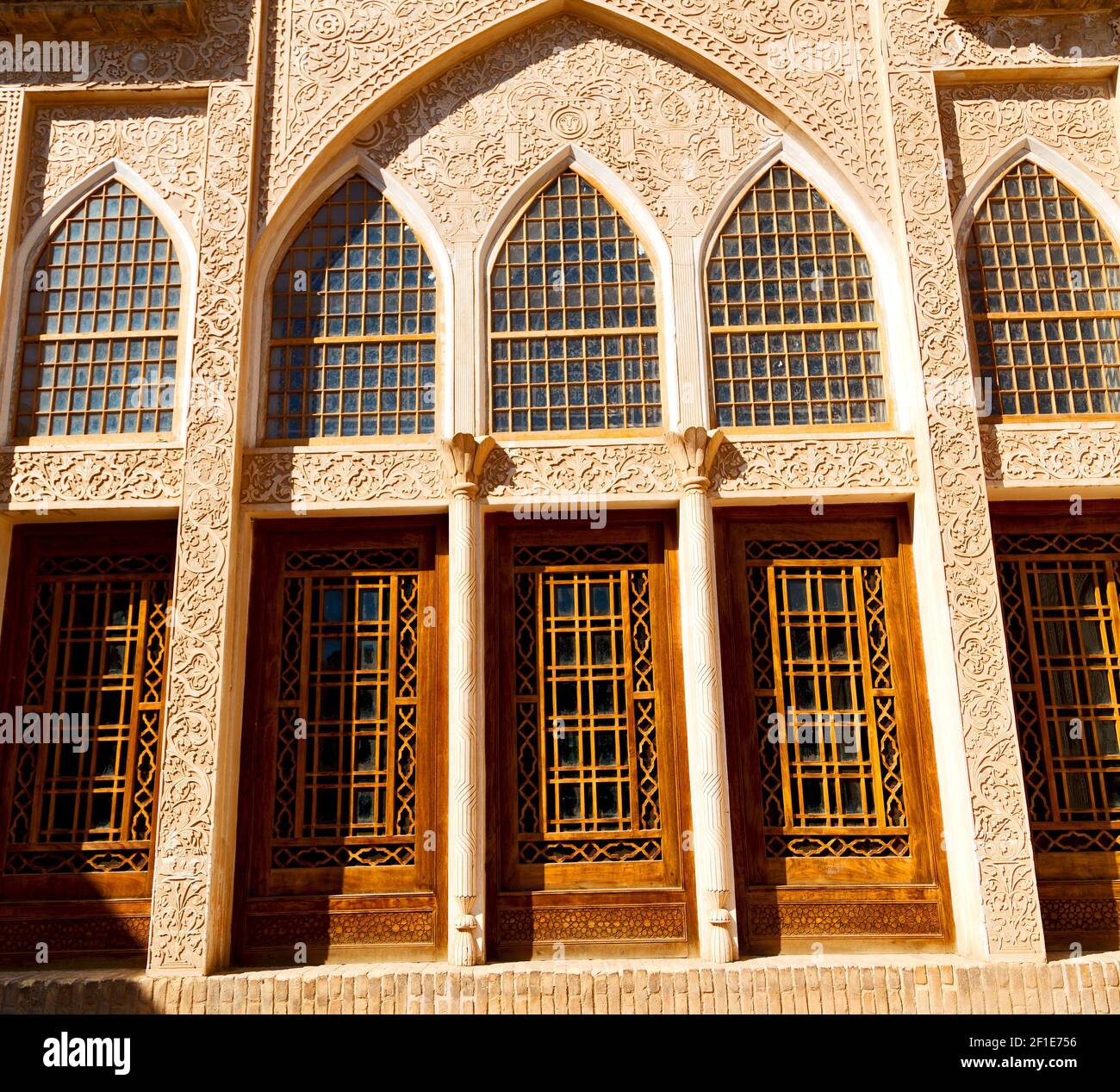 In iran the old architecture window Stock Photo - Alamy