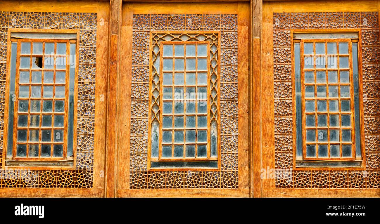 In iran the old architecture window Stock Photo - Alamy
