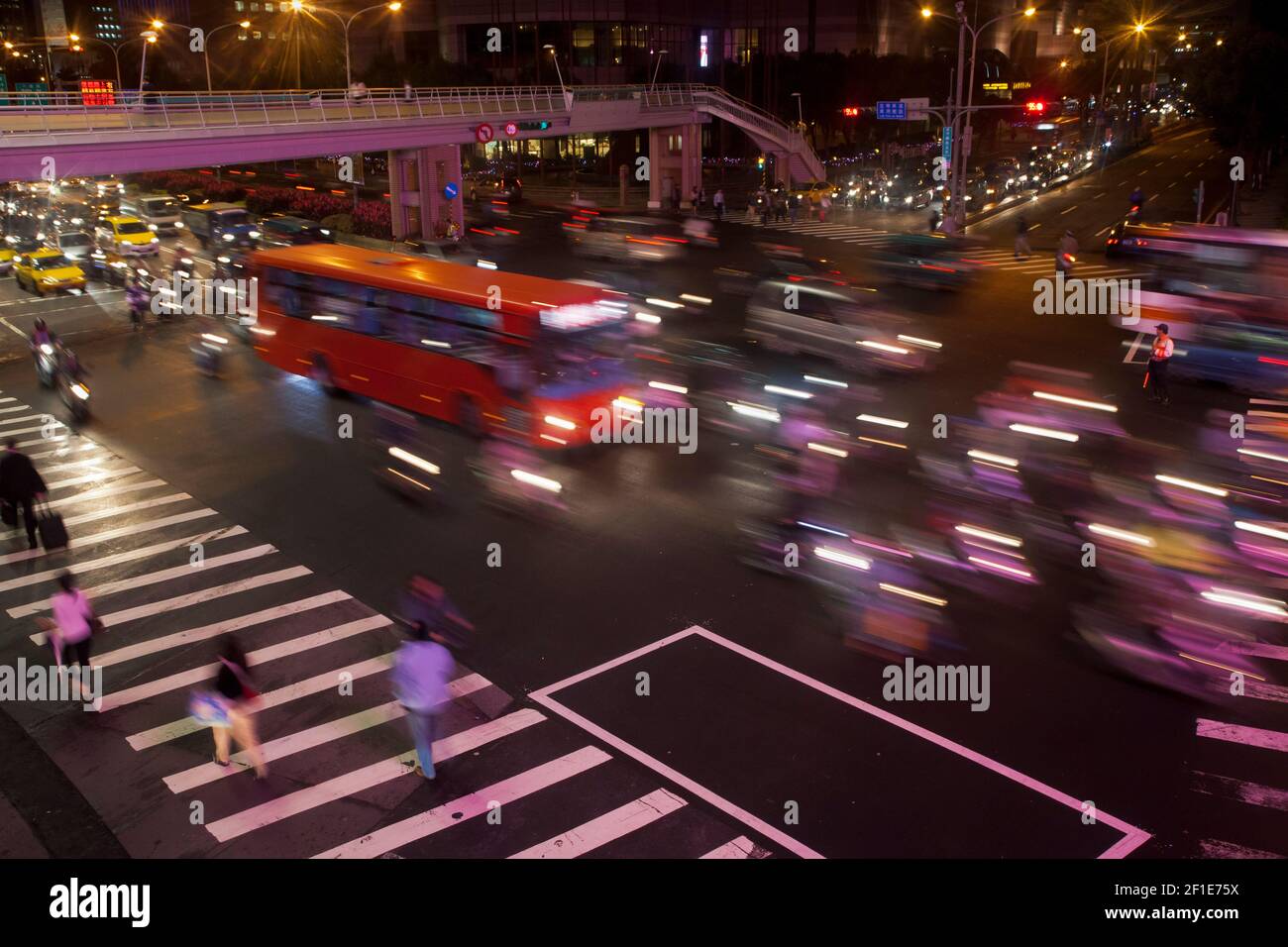Taiwan, Taipei, Traffic on road Stock Photo - Alamy