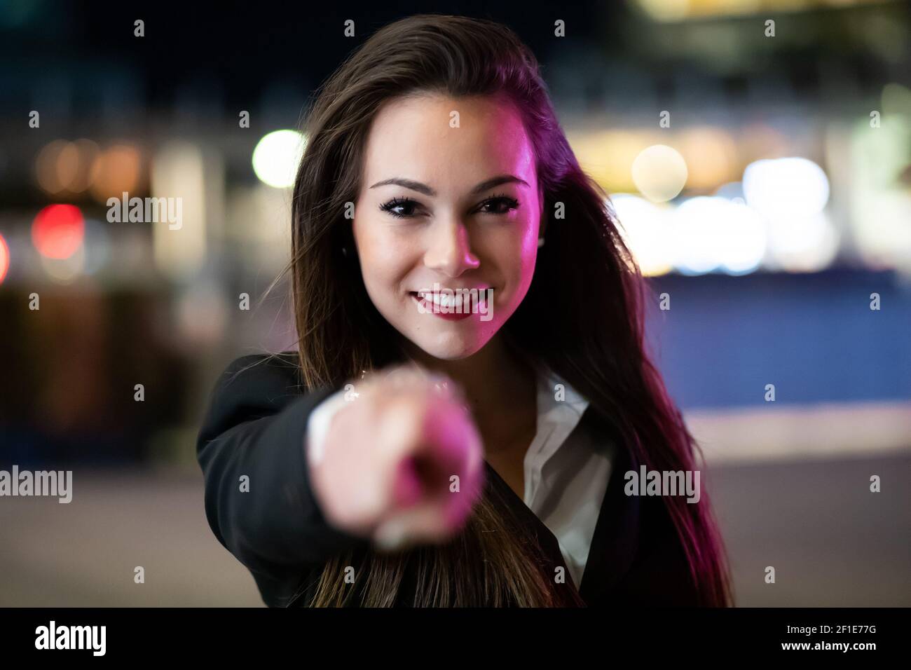 Young manager pointing hi-res stock photography and images - Alamy