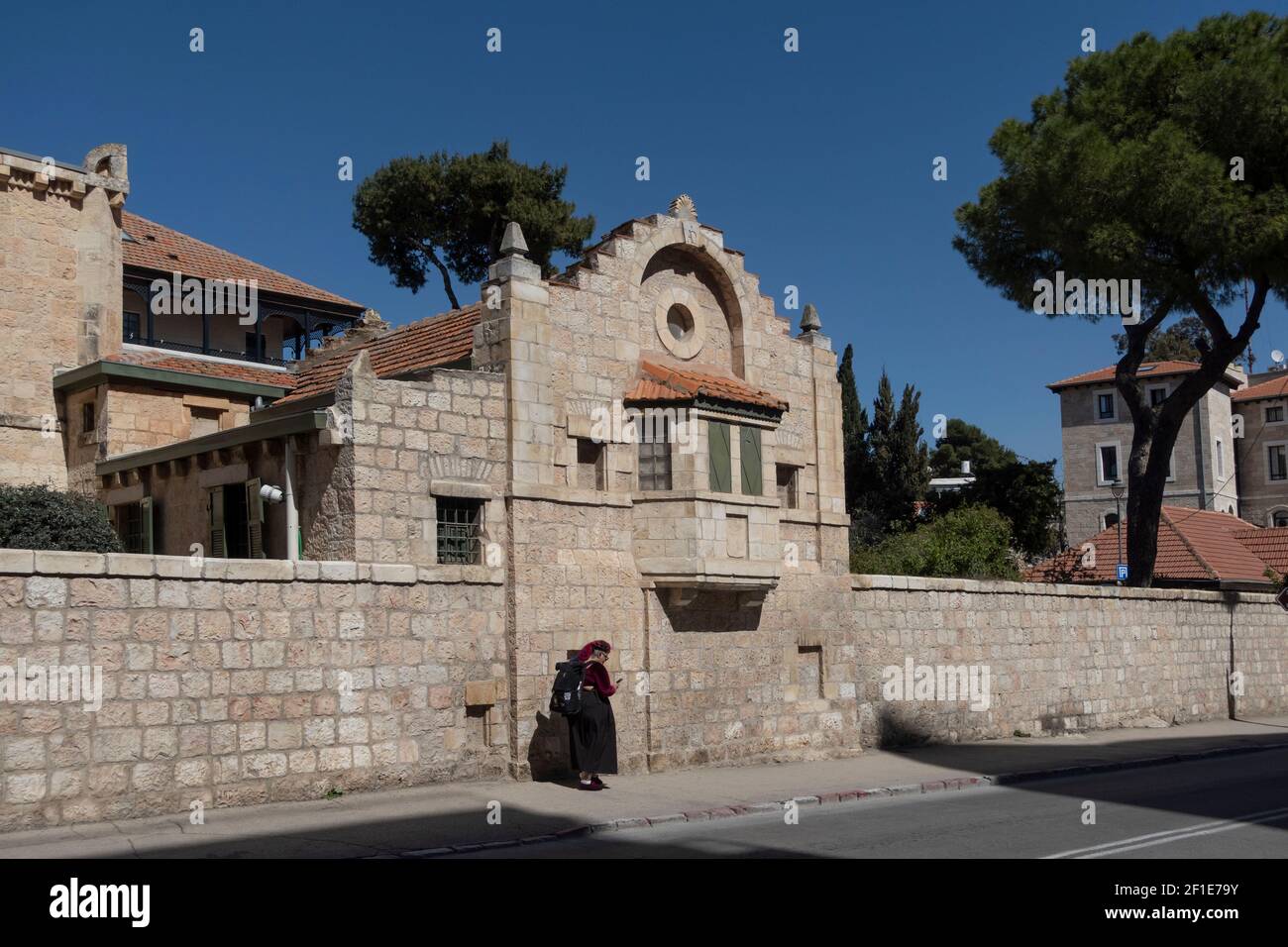 Thabor House or Tabor House with a turret and thick stone walls built ...