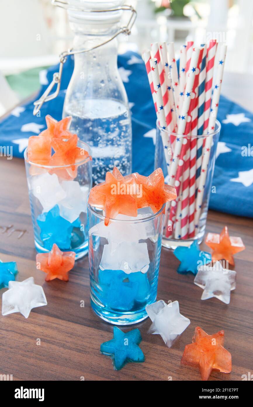 Colourful ice cubes Stock Photo - Alamy