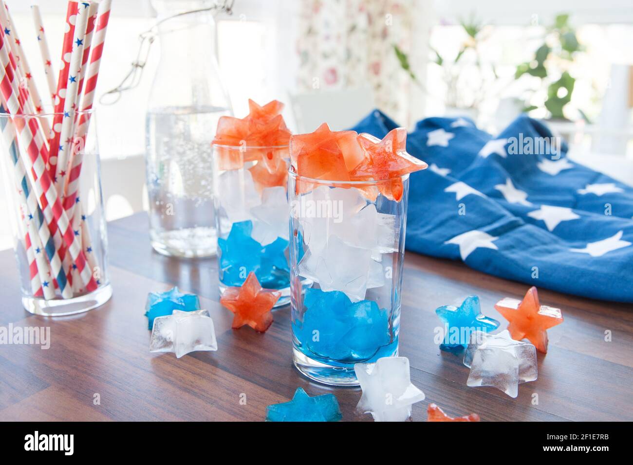 Colourful ice cubes Stock Photo - Alamy