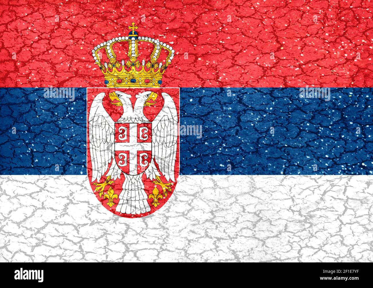 Serbia Grunge Style National Flag Stock Photo - Alamy