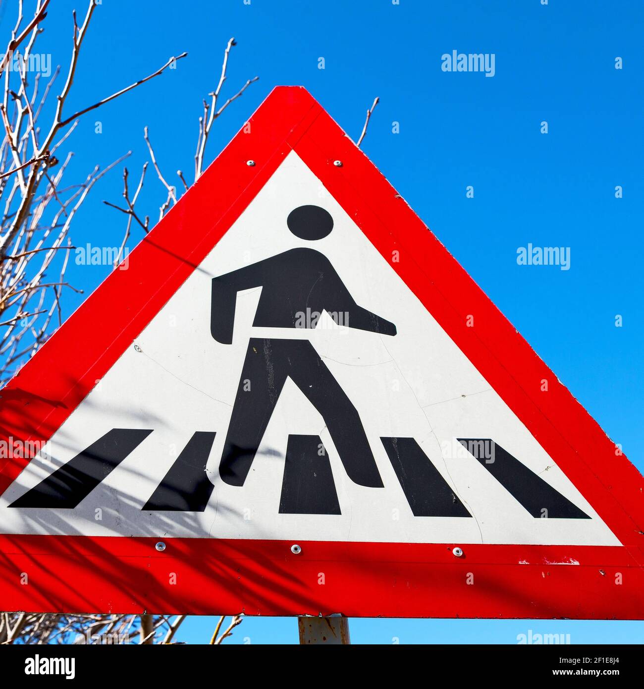 In south africa road signal of a man at work Stock Photo - Alamy