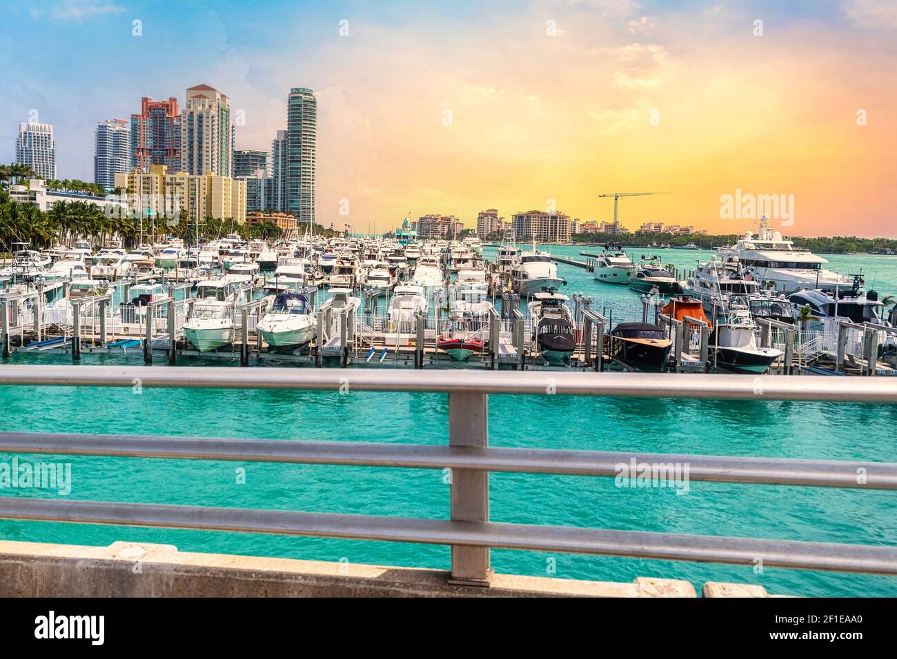 Miami city skyline, Florida, USA Stock Photo - Alamy