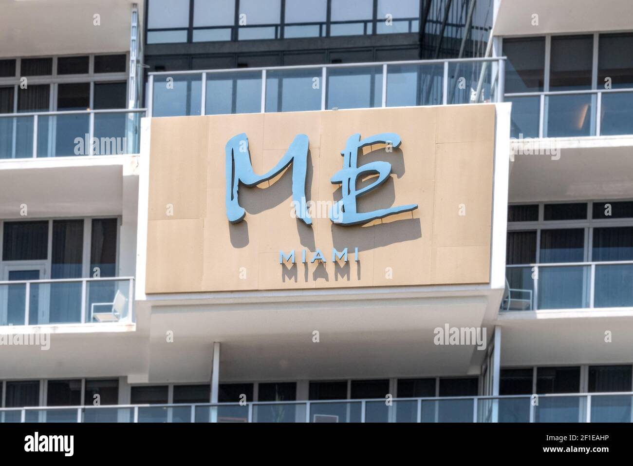 ME Miami logo sign branding, Miami, Florida, USA Stock Photo - Alamy