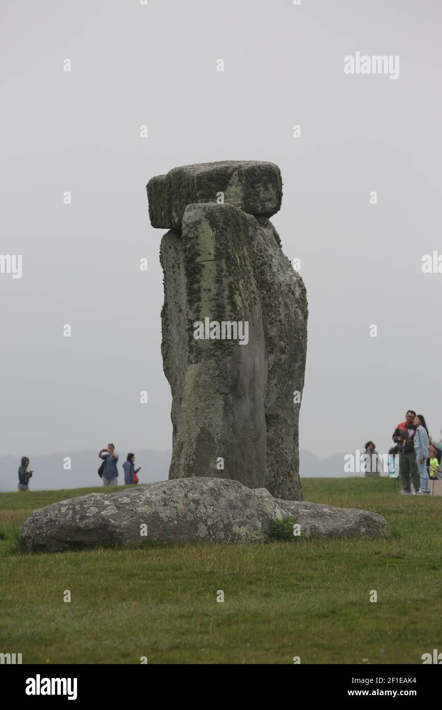 Stonehenge, Salisbury Plain, Wiltshire, England, UK It consists of an ...