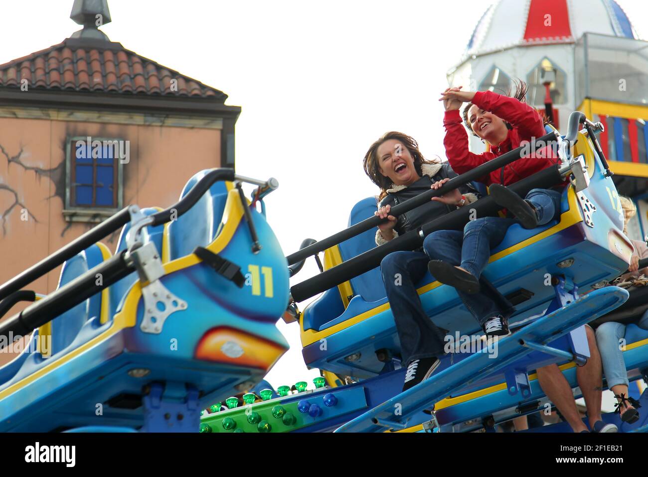 Roller coaster ride fairground hi-res stock photography and images - Alamy