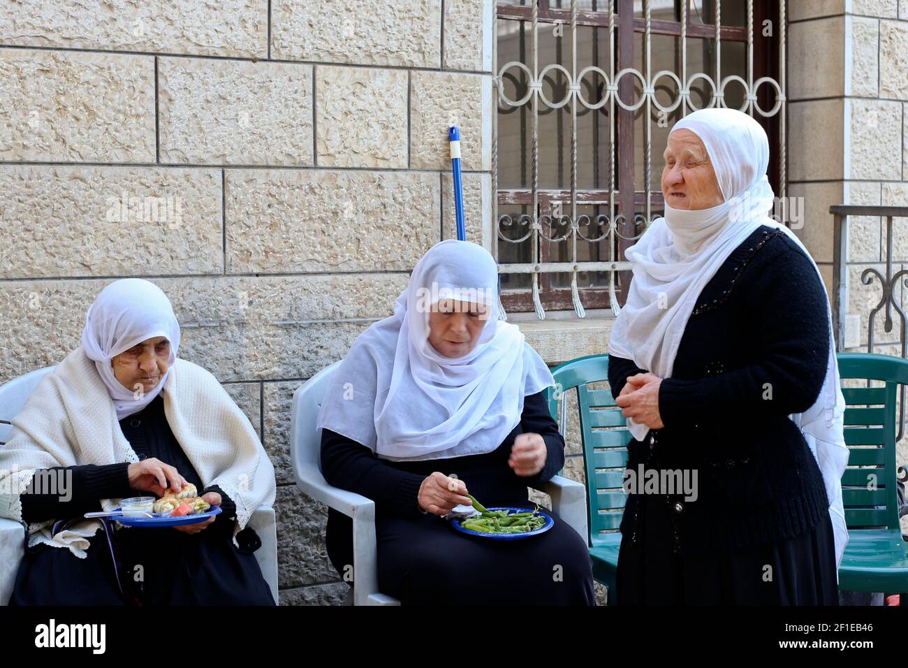 Women, in traditional clothes at a Druze Village, Galilee, Israel Stock ...
