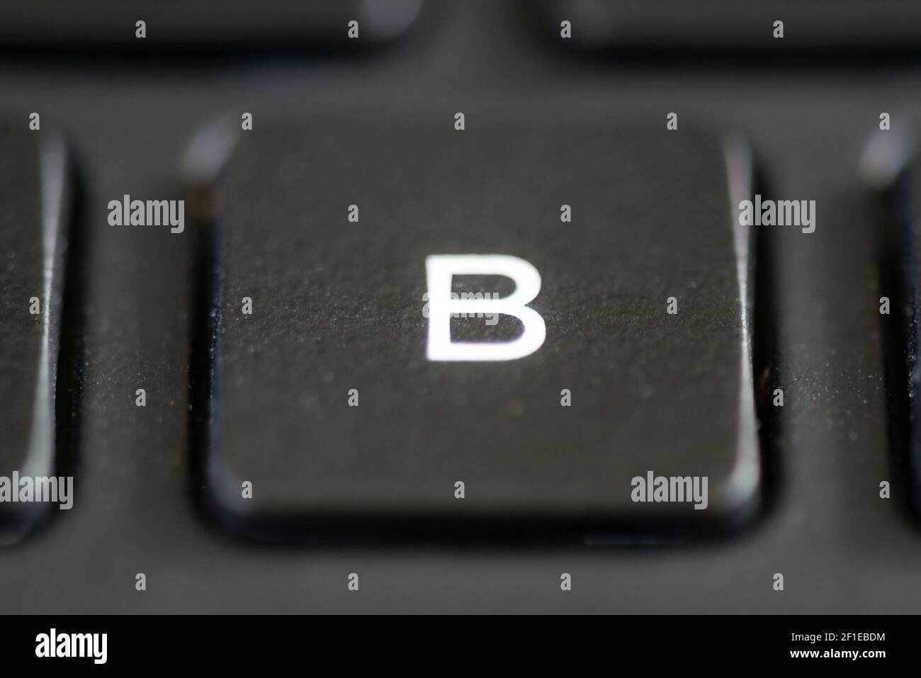 B key on a laptop keyboard Stock Photo - Alamy