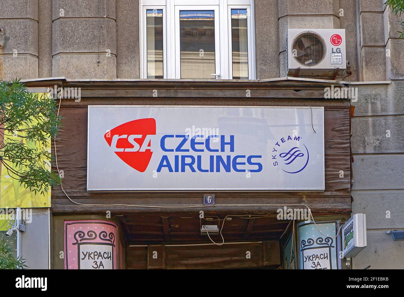 Belgrade, Serbia - October 4, 2020: CSA Czech Airlines Skyteam group ...