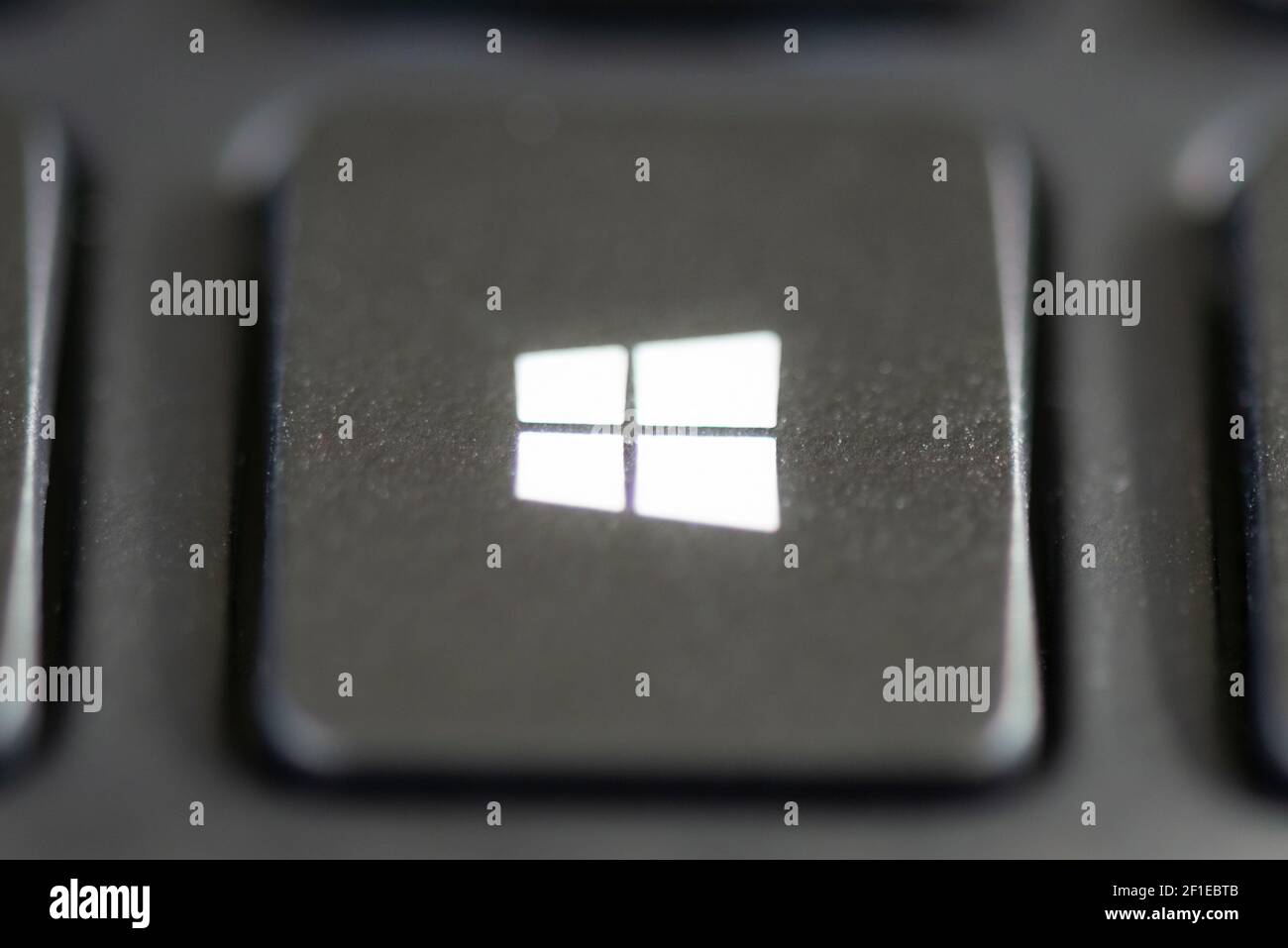 Windows key on a laptop keyboard Stock Photo - Alamy