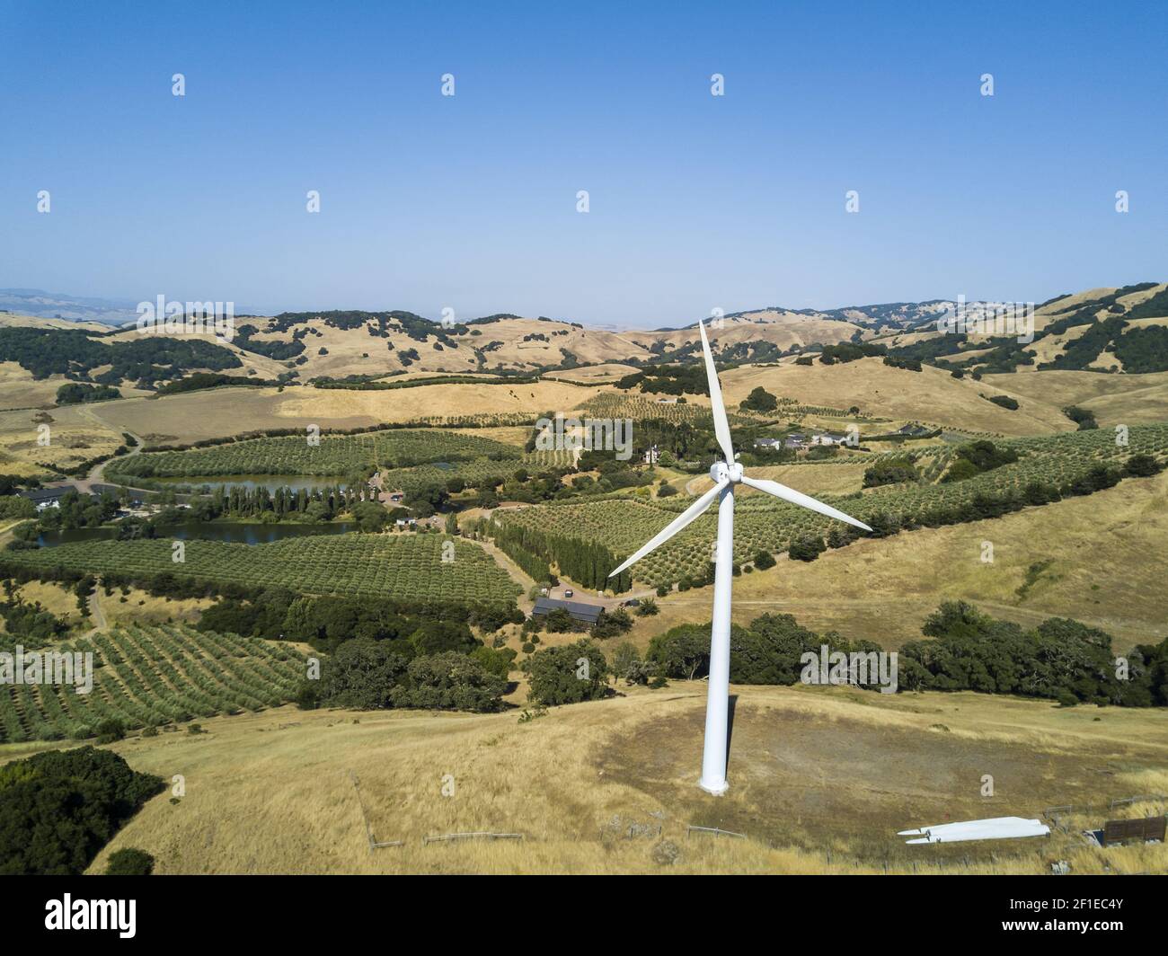 Wind Turbine On A Mountain Stock Photo - Alamy