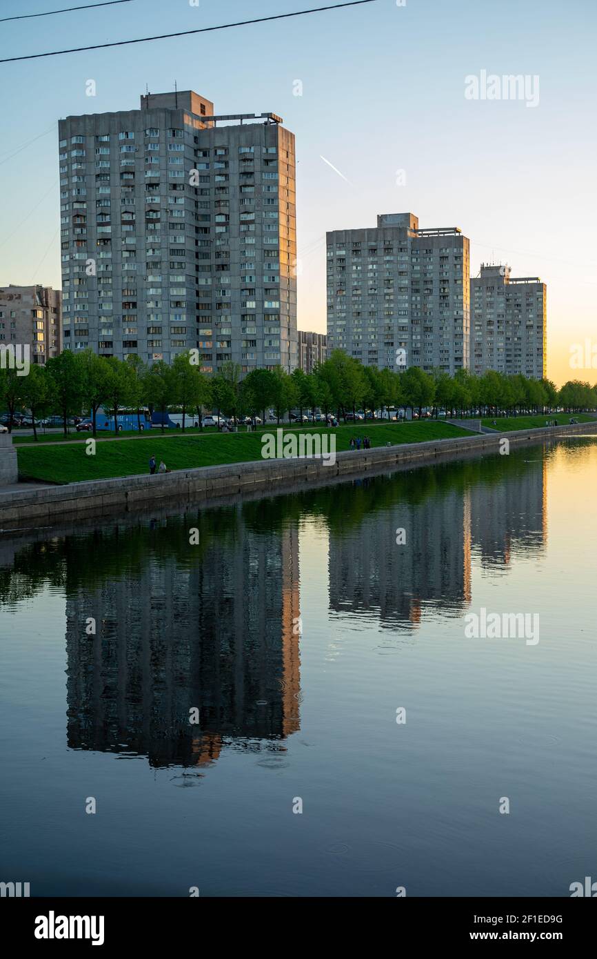 A row of residential Houses on (Chicken) Legs, Soviet socialist ...
