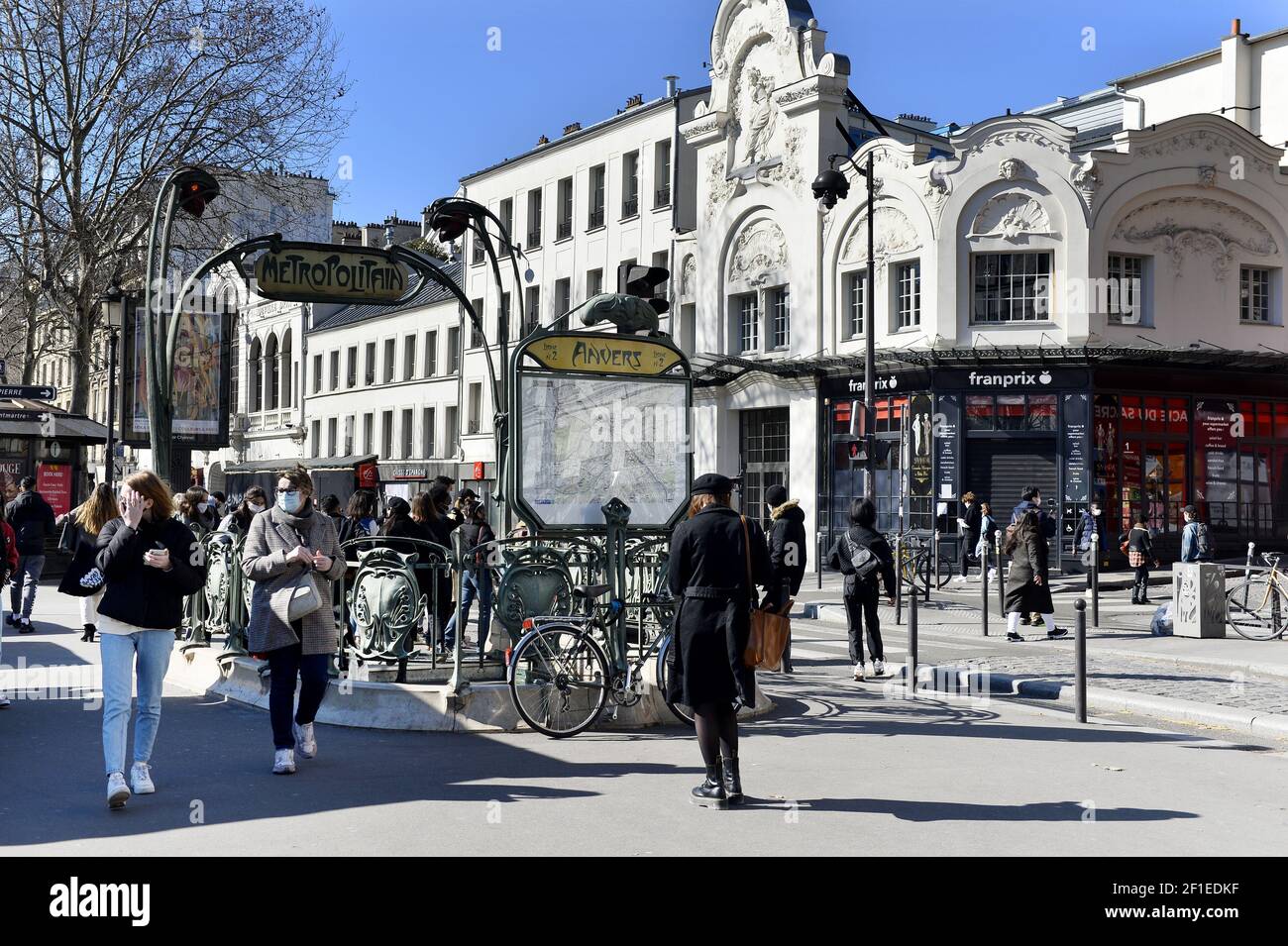 Anvers métro station - Montmartre - Paris - France Stock Photo - Alamy