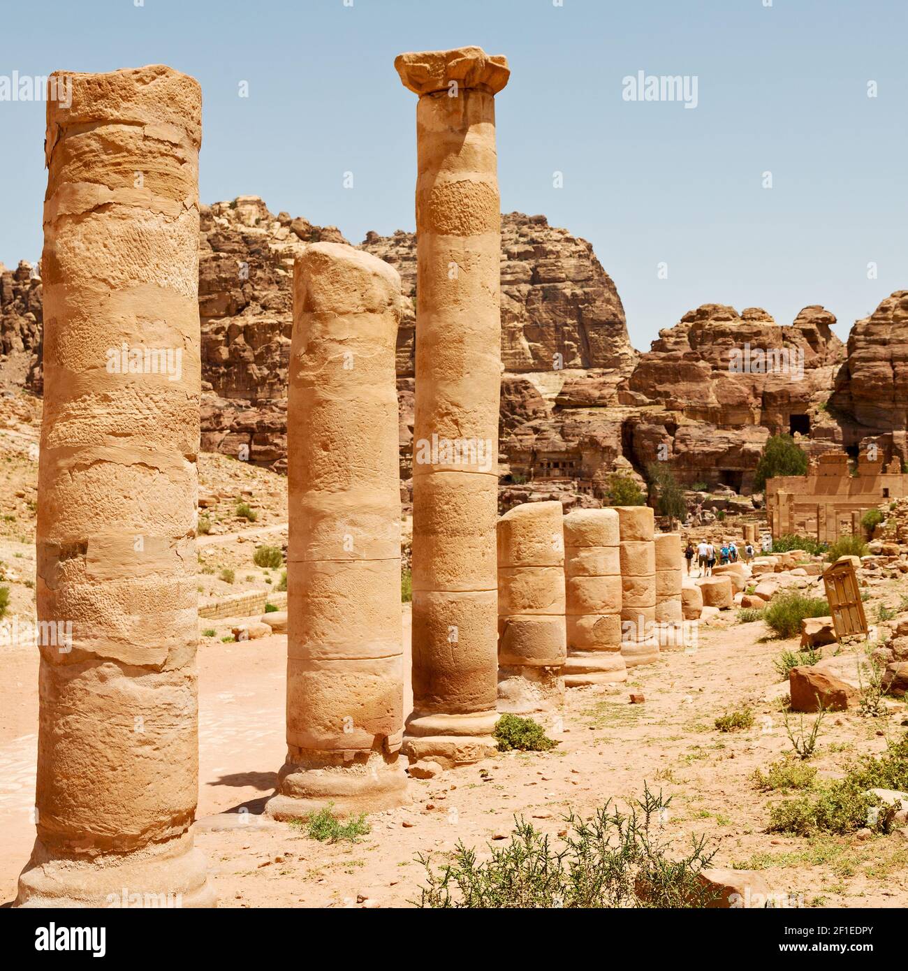 The antique street full of columns and heritage Stock Photo - Alamy