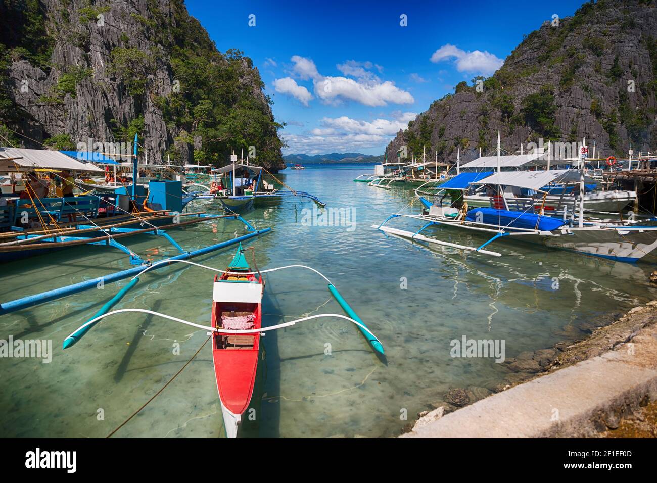 View from a cliff of the beautiful paradise bay Stock Photo - Alamy