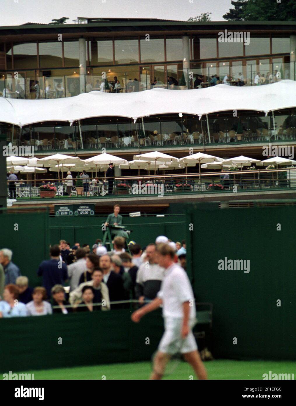 The new players and members area at Wimbledon June 2000 Stock Photo - Alamy
