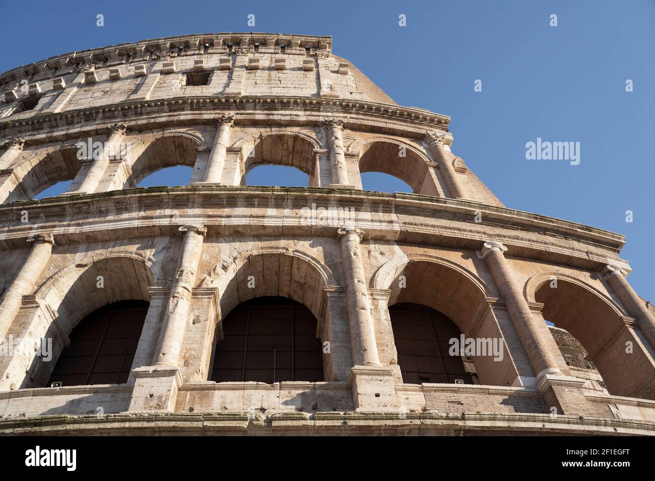 View of Coliseum from the ground level Stock Photo - Alamy