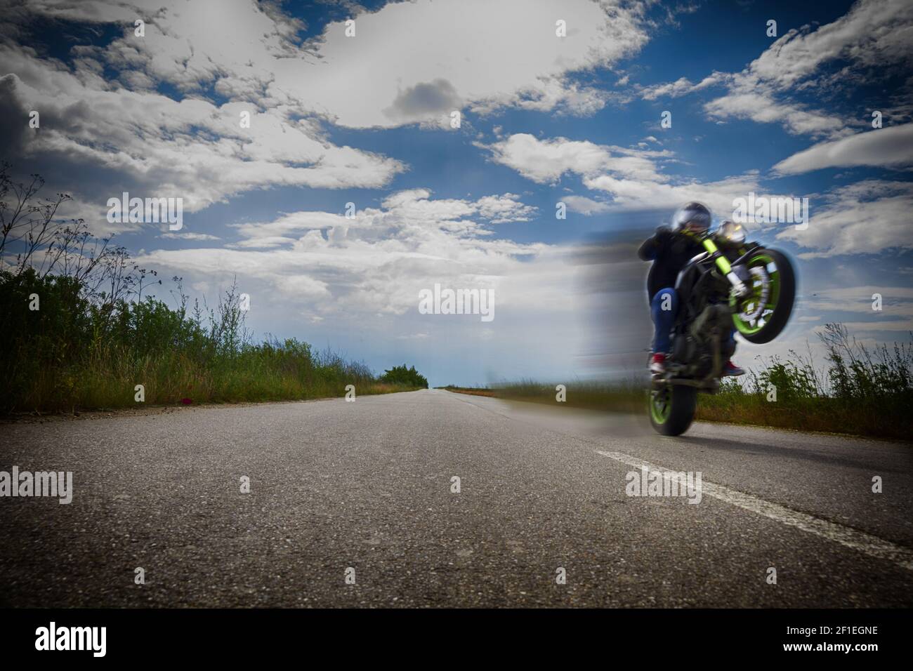 One Wheel Ride Stock Photo - Alamy